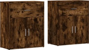Příborníky 2 ks kouřový dub 60 x 31 x 70 cm kompozitní dřevo 3276550