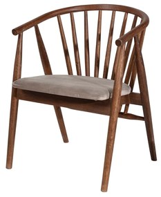 Hanah Home Židle Albero48, Ořech, Béžová