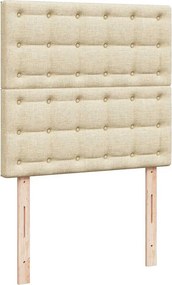 Box spring postel s matrací krémová 90x200 cm textil 3291958