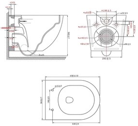 BPS-koupelny Podomítkový modul Geberit DuoFix s WC mísou PO-WH-02 + ovládací tlačítko Delta 50 chrom