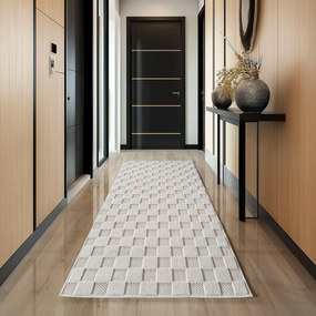 Ayyildiz, Kusový koberec Helix 2203 cream, 80x150, bílá, chodba / předsíň