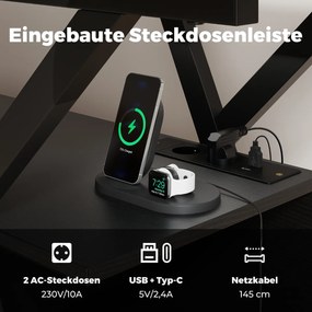 Costway Televizní stojan pro 65 palcový televizor 3 Tier Entertainment Center