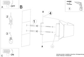 Nástěnné svítidlo Toni, 1x černé kovové stínítko