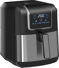 HOMCOM Horkovzdušná fritéza 6,5 l 1700 W, s 8 menu, LED displej, nepřilnavý koš pro zdravé vaření bez oleje, 36,5 x 29 x 33,8 cm | Aosom