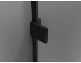 Mexen Lunar L sprchová stěna levá 100 x 200 cm, 8 mm čiré sklo, černá matná, 830L-100-000-70-00-L