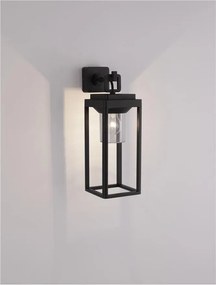 NV 9492500 Venkovní nástěnné svítidlo FIGO antracitový hliník a čirý akryl E27 1x12W 220-240V bez žárovky IP65 - NOVA LUCE