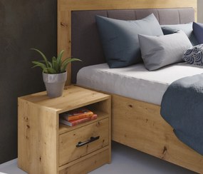 Meblar Noční stolek Smart SR7 Barva: Sonoma/Bílý Lux