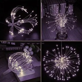 LED Hvězda Supernova - 30cm, 100LED, 8 funkcí, IP44, studená bílá