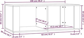 vidaXL Konferenční stolek 100x50x36 cm kompozitní dřevo [816524] Barva: Černá