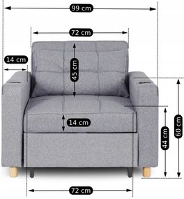 Křeslo SOLOR Šedé – moderní elegance pro váš interiér Mebel Elite
