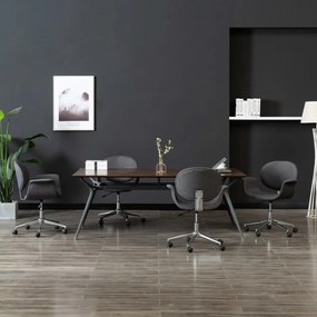 vidaXL Otočné jídelní židle 4 ks umělá kůže [3054861] Barva: Tmavě šedá