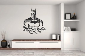 Lepy.cz Samolepka na zeď Batman s netopýry Velikost (šířka x výška): 50x56cm, Barevná varianta: Bílá