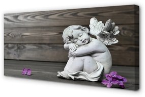 Obrazy na plátně Spící anděl květiny desky 140x70 cm
