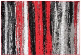 Kusový koberec moderní MAYA Pruhy Q542A červený šedý Rozměr: 160x220 cm