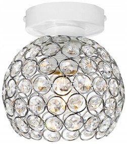Stropní svítidlo Crystal, 1x stříbrné křišťálové stínítko, (výběr ze 2 barev konstrukce)