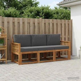 Venkovní pohovková souprava 3 ks Přirozená a Anthracitová 3384958