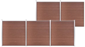 Zahradní plot WPC 872 x 186 cm hnědý 3053210