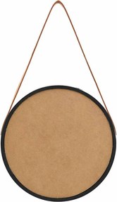 Nástěnné zrcadlo s popruhem 40 cm černé 320363