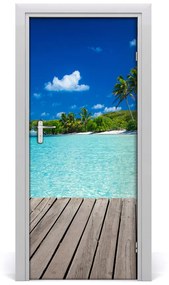 Fototapeta na dveře tropická pláž 75x205 cm