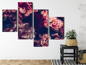 Vícedílný obraz Barevné Květiny V Retro 3D Stylu Nedostatek Nedostatek Plátno Canvas 120x75