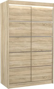 ADRK Furniture Posuvná skříň s LED osvětlením BENISSO 120 ADRK-SW-BEN-S-120+L