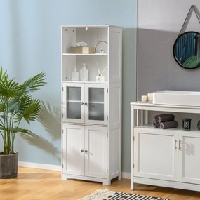 Costway 163 cm vysoká koupelnová skříňka volně stojící úložná – 60 × 30 × 163 cm