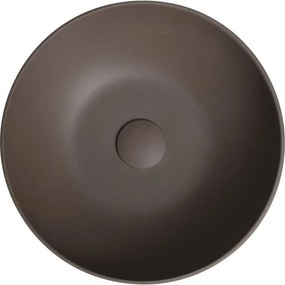 Sapho Sapho, FORMIGO betonové umyvadlo na desku, průměr 39cm, tmavě hnědá, FG315