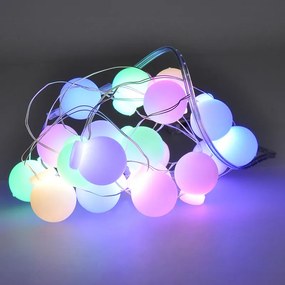 SOLIGHT LED vánoční řetěz barevné koule, 20x LED, 2m, 2x AA