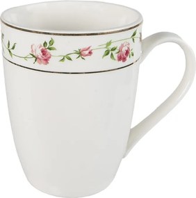 Porcelánový hrnek s růžičkami Cutty Rose - 12*8*10 cm / 300 ml