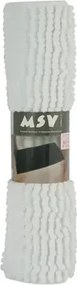 MSV CHENILLE bílá / Koupelnová předložka / mikrovlákno / protiskluzová