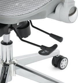 Kancelářská ergonomická židle PORTE II — síťovina, šedá