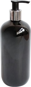 Dávkovač na mýdlo 500 ml černý s černo-stříbrnou pumpičkou BELA