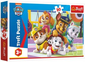 Trefl Puzzle Tlapková patrola vždy včas/Paw Patrol 27x20cm 30 dílků v krabičce 21x14x4cm