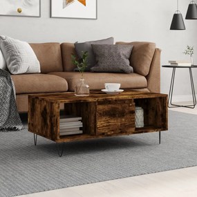 vidaXL Konferenční stolek 90x50x36,5 cm kompozitní dřevo [830590] Barva: kouřový dub