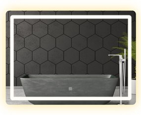 Dotykové zrcadlo s LED osvětlením COLOR 80x60 cm