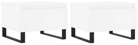 Konferenční stolky 2 ks bílé 50 x 46 x 35 cm kompozitní dřevo - Default Title