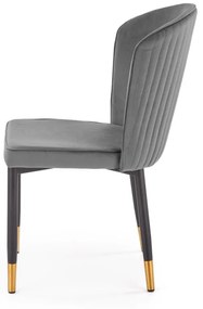 Jídelní židle HILLS –⁠ kov/látka, šedá