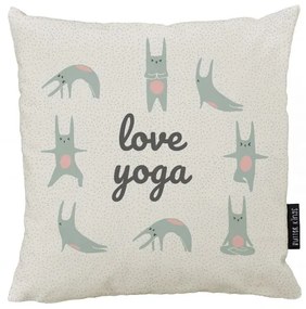 Povlak na polštář love yoga, canvas bavlna