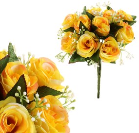 Růže, puget, brava žlutá. Květina umělá KU4140