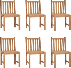 Zahradní židle 6 ks s poduškami masivní teak 3073125