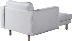 Potah na IKEA Norsborg šezlong s loketními opěrkami barva bílá látka pletený vzor