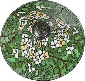 Závěsné zelené svítidlo Tiffany Tremblay - Ø 50x135 cm