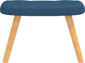 Relaxační křeslo se stoličkou modré textil 327538