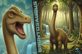TREFL Puzzle Dino World: Brontosaurus / 100 dílků / 41 x 27,5 cm
