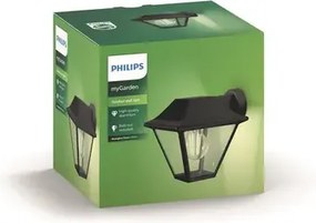 Philips Alpenglow 16495/30/PN černá / Venkovní nástěnné svítidlo / E27