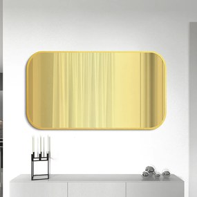 Zrcadlo Mirel SLIM Gold - gold glass Rozměr: 60 x 130 cm