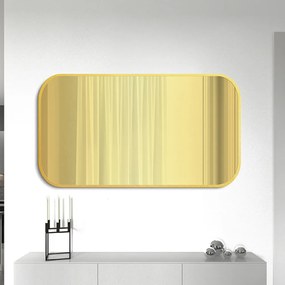 Zrcadlo Mirel SLIM Gold - gold glass Rozměr: 60 x 80 cm