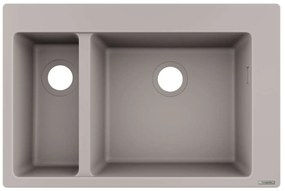 Hansgrohe - Vestavný granitový dřez S510-F635, betonová šedá 43315380