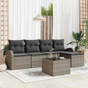 Set pohovek 6 ks Šedá polyratan 3354678