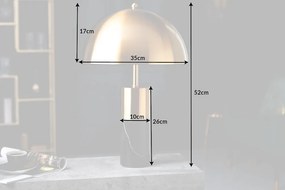 Designová stolní lampa Aamira 52 cm černo-zlatá